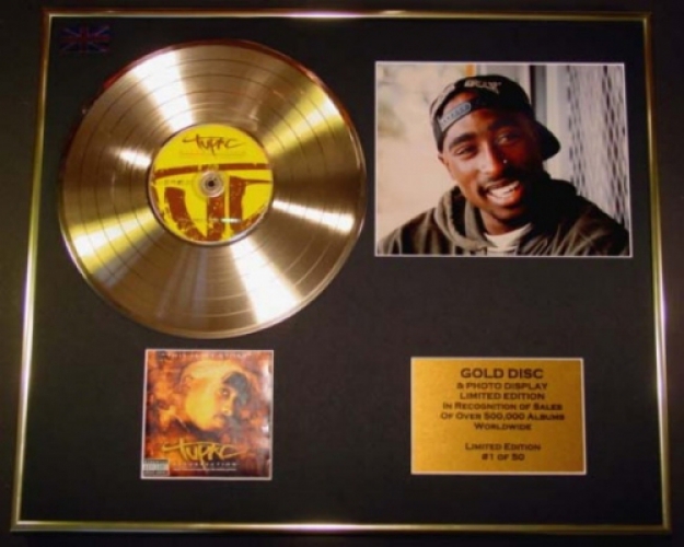 TUPAC/2PAC//CD GOLD DISC/RECORD & PHOTO DISPLAY/LTD. EDITION/COA/ALBUM ...