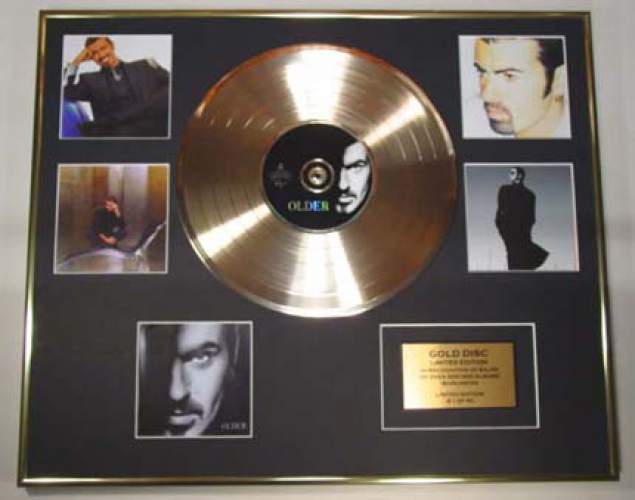 GEORGE MICHAEL/CD GOLD DISC/PHOTO/LIMITED EDITION/MASSIVE/'OLDER'