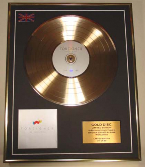 FOREIGNER/LIMITED EDITION CD GOLD DISC/'THE DEFINITIVE'/COA (FOREIGNER)