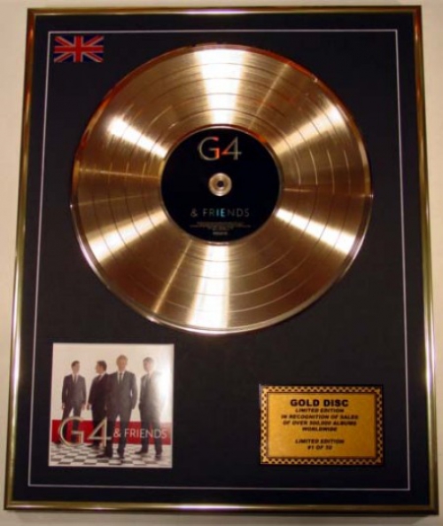 G4/LIMITED EDITION/CD GOLD DISC/ALBUM 'G4 & FRIENDS'