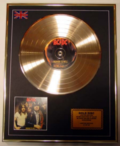 AC/DC/LIMITED EDITION/CD GOLD DISC/ALBUM 'HIGHWAY TO HELL'