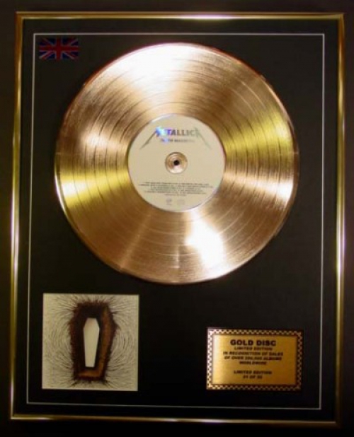 METALLICA/CD GOLD DISC/RECORD/LTD/COA/DEATH MAGNETIC