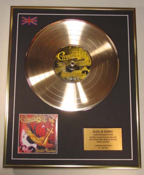 CYPRESS HILL/LIMITED EDITION/CD GOLD DISC/ALBUM 'STONED RAIDERS ...
