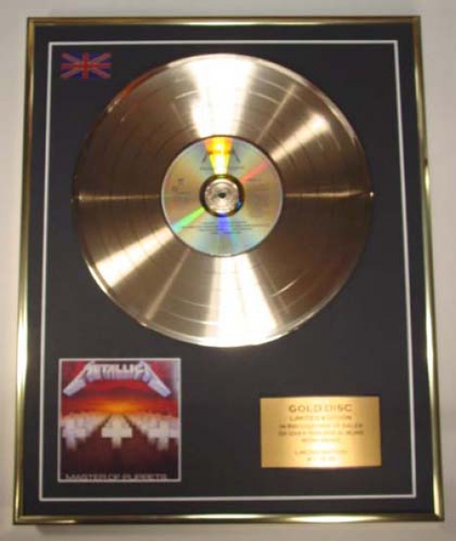 METALLICA/LIMITED EDITION CD GOLD DISC/'MASTER OF PUPPETS/COA/(METALLICA)