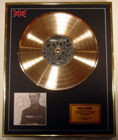 ERIC CLAPTON/LIMITED EDITION/CD GOLD DISC/ALBUM 'THE CLAPTON CHRONICLES'