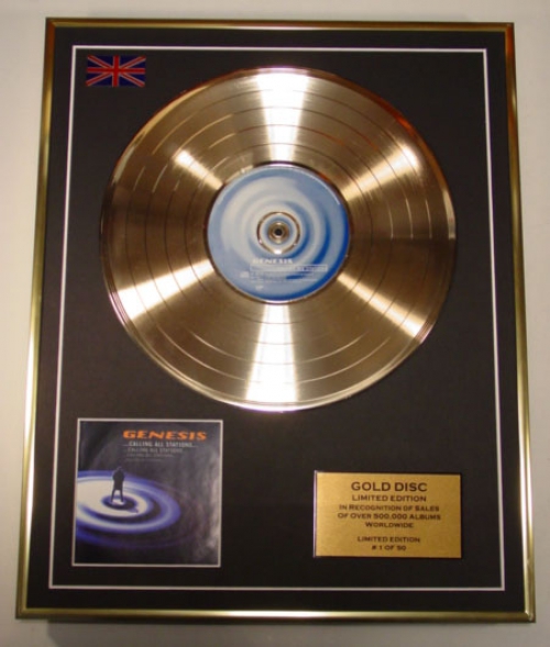 GENESIS/LTD EDITION CD GOLD DISC/ALBUM 'CALLING ALL STATIONS'