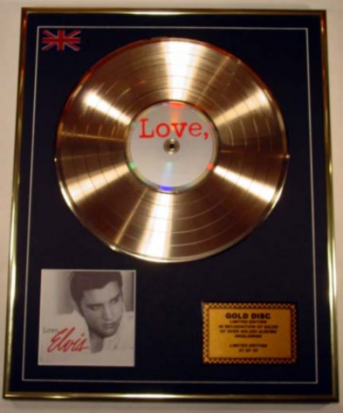 ELVIS PRESLEY/LIMITED EDITION/CD GOLD DISC/ALBUM 'LOVE'