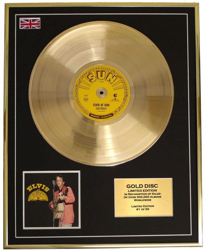 ELVIS PRESLEY/LIMITED EDITION/CD GOLD DISC/ALBUM ELVIS AT SUN