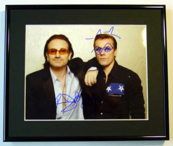 BONO/SIGNED PHOTO/FRAMED/COA