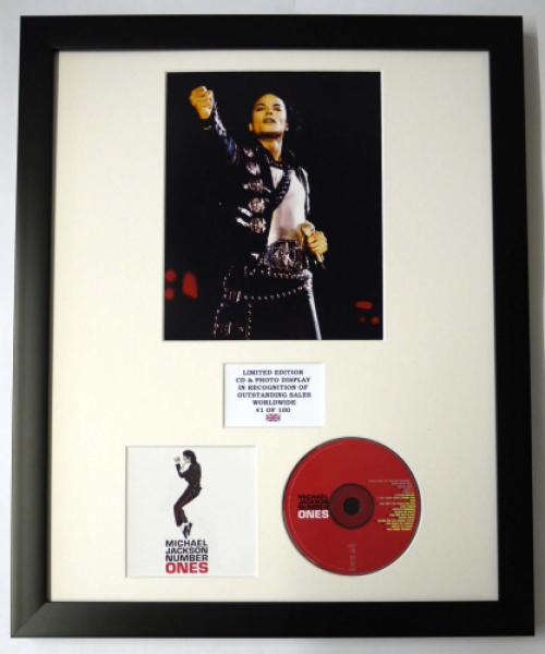 MICHAEL JACKSON/PHOTO & CD DISPLAY LTD. EDITION OF THE ALBUM NUMBER ONES