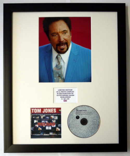 TOM JONES/PHOTO & CD DISPLAY LTD. EDITION OF THE ALBUM RELOAD
