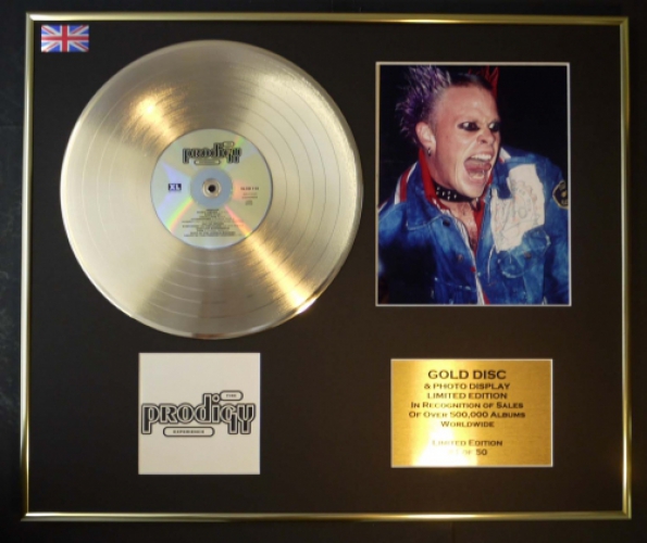 THE PRODIGY/CD GOLD DISC & PHOTO DISPLAY/LTD. EDITION/COA/EXPERIENCE
