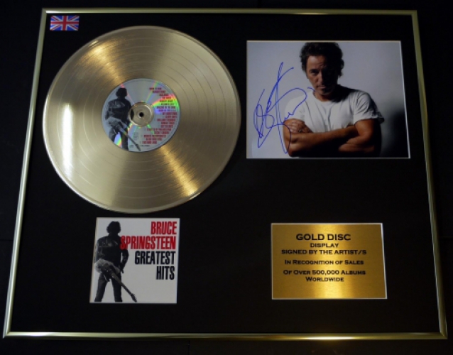 BRUCE SPRINGSTEEN/CD GOLD DISC/RECORD/SIGNED PHOTO/COA