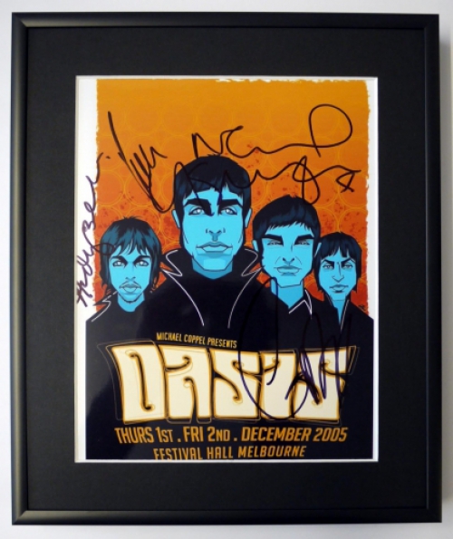 OASIS/SIGNED PHOTO/FRAMED/COA