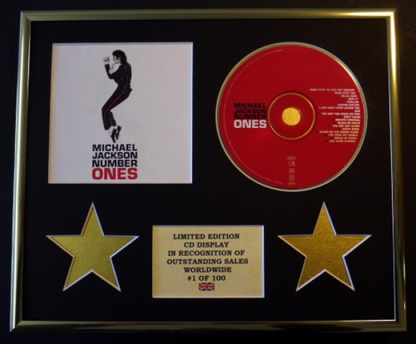 MICHAEL JACKSON/CD DISPLAY/LIMITED EDITION/COA/NUMBER ONES