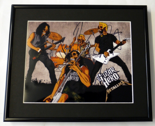 METALLICA/SIGNED PHOTO/FRAMED/COA