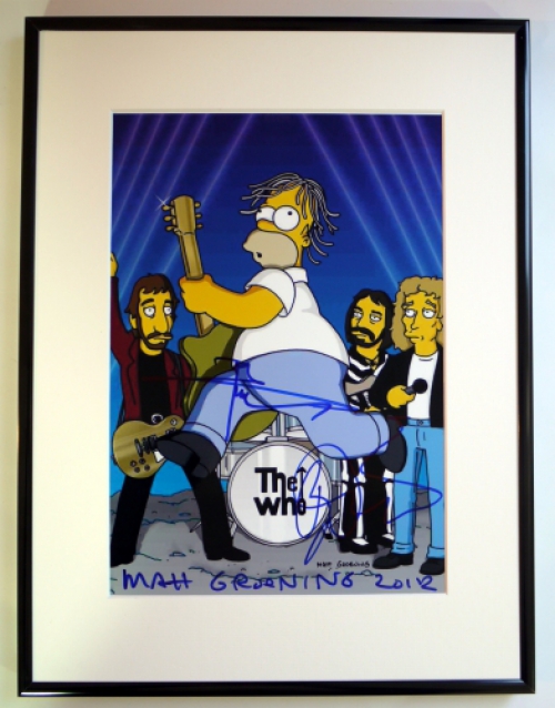 THE WHO/SIMPSONS/SIGNED PHOTO/FRAMED/COA