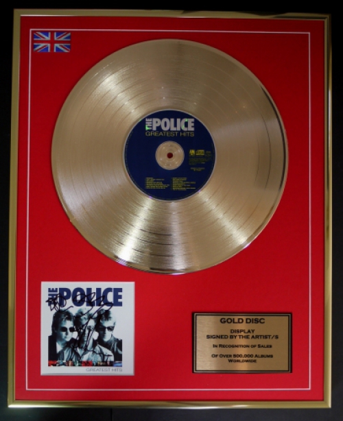 THE POLICE/CD GOLD DISC/SIGNED/COA/GREATEST HITS