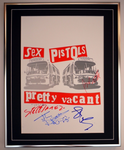 The Sex Pistolsreproduction Posterarthand Signedframedcoa