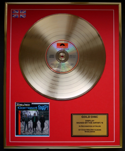 THE JAM/CD GOLD DISC/SIGNED/COA/"COMPACT SNAP"