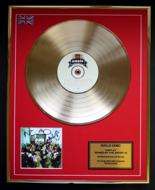 OASIS/CD GOLD DISC/SIGNED/COA/"THE MASTERPLAN"
