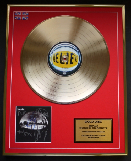 OASIS/CD GOLD DISC/SIGNED/COA/"DON'T BELIEVE THE TRUTH"
