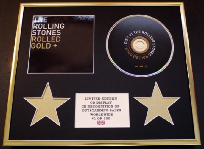 THE ROLLING STONES/CD DISPLAY/LIMITED EDITION/ROLLED GOLD