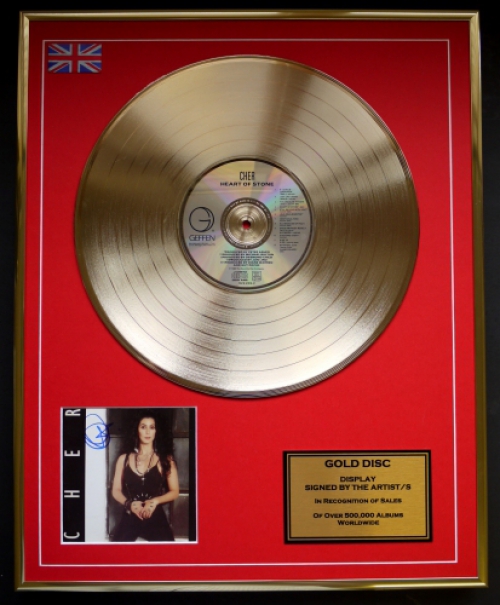 CHER/CD GOLD DISC/SIGNED/