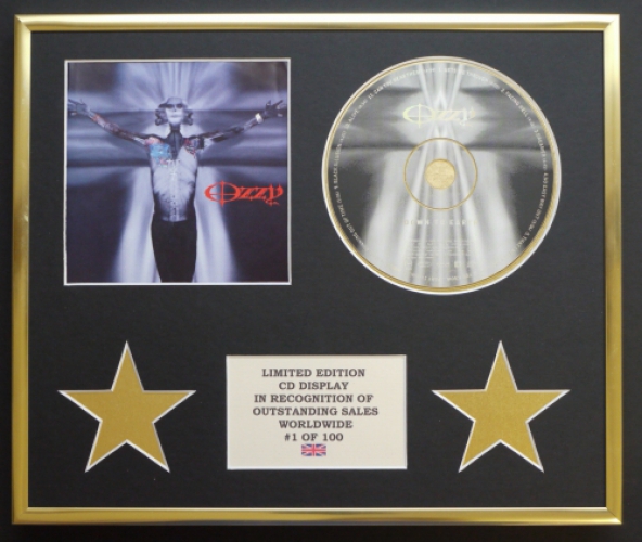 OZZY OSBOURNE/CD DISPLAY/LIMITED EDITION/COA/DOWN TO EARTH