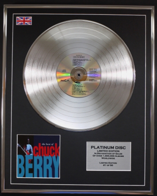 CHUCK BERRY/LTD EDITION CD PLATINUM DISC/RECORD/THE BEST OF