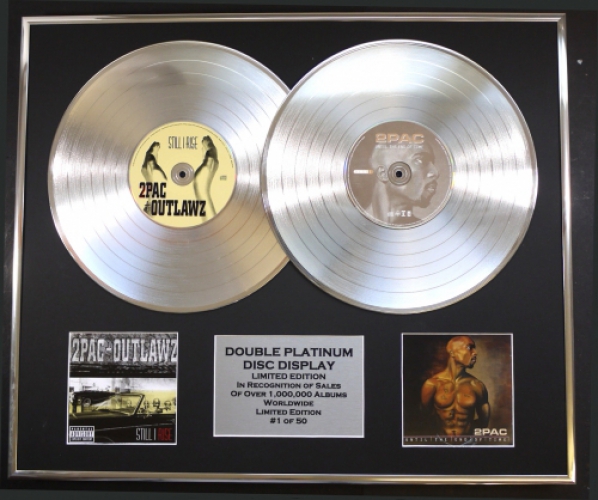 TUPAC/Double Platinum Disc Record Display Ltd Edition STILL I RISE ...
