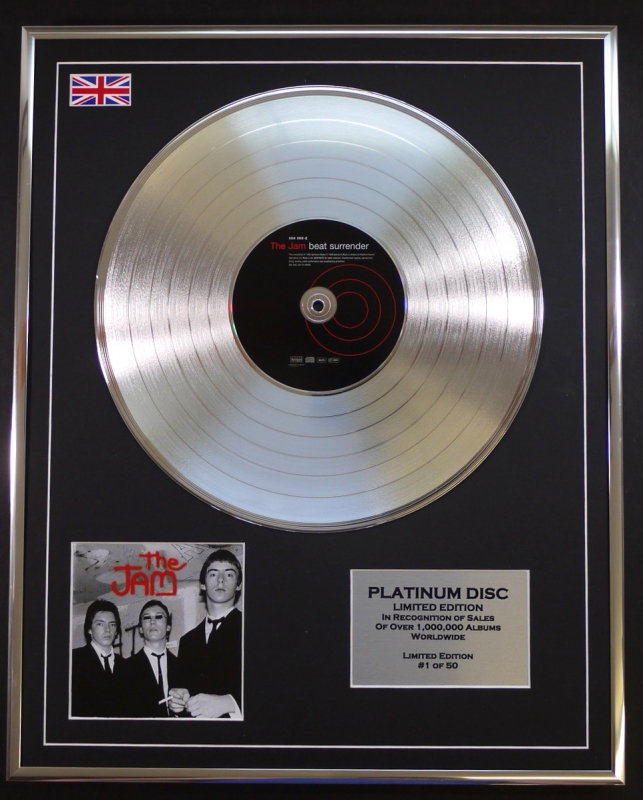 THE JAM/LTD EDITION CD PLATINUM DISC/RECORD/BEAT SURRENDER