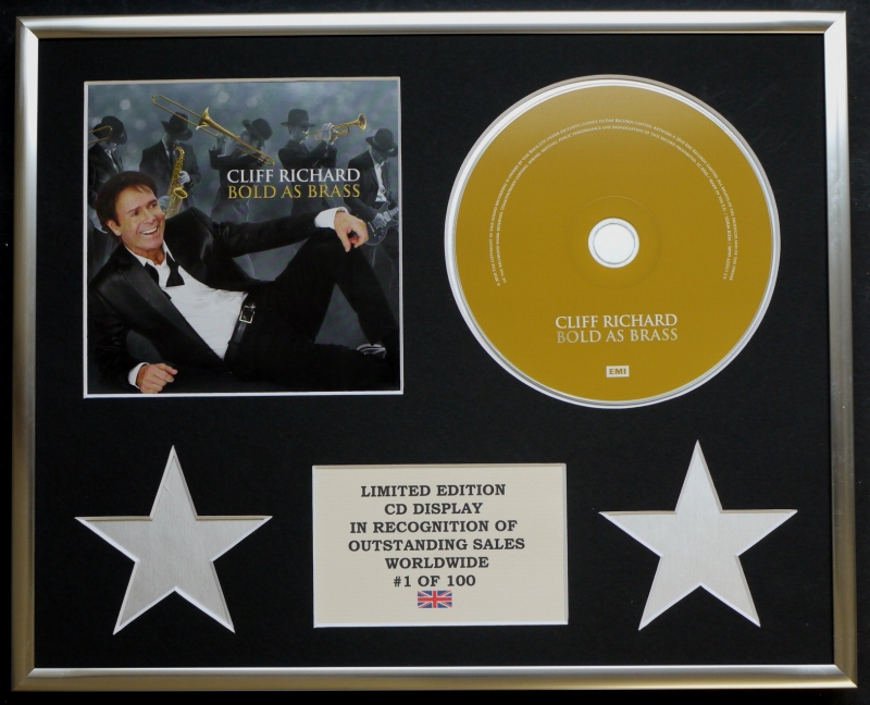 CLIFF RICHARD/CD DISPLAY/LIMITED EDITION/COA/BOLD AS BRASS