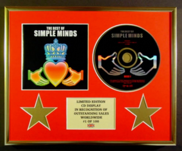 SIMPLE MINDS/CD DISPLAY/LIMITED EDITION/COA/THE BEST OF SIMPLE MINDS
